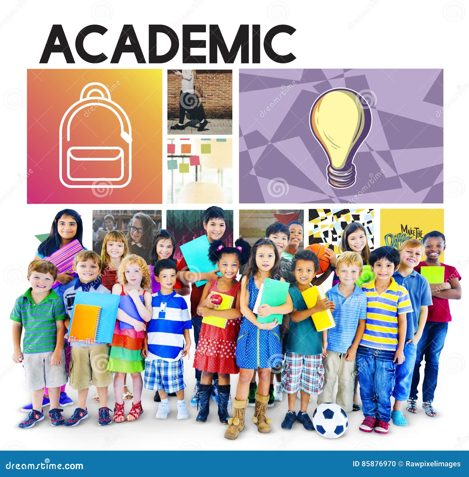 Academic Education Learning Studying Graphic Concept Stock Photo ...