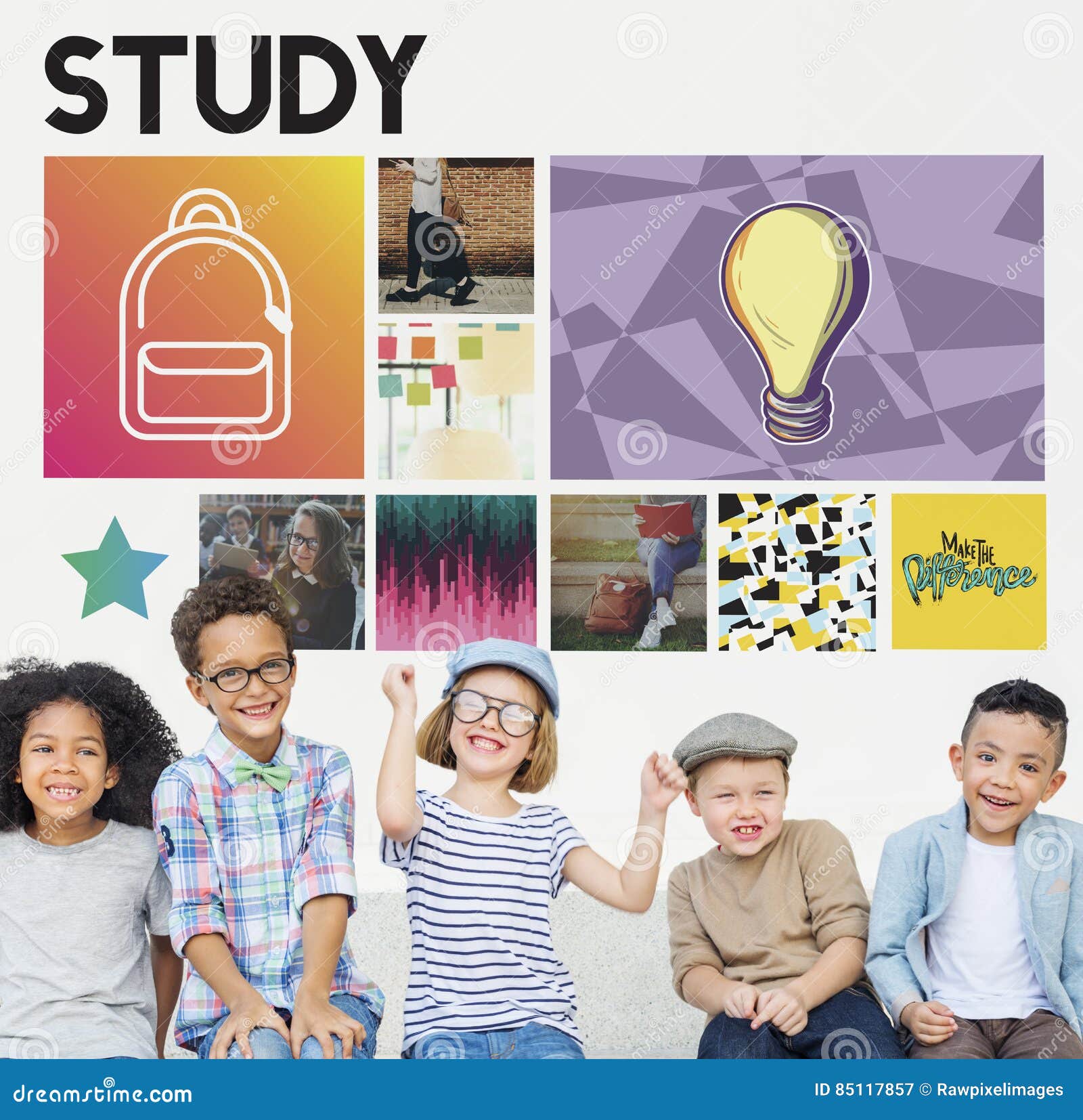 Academic Education Learning Studying Graphic Concept Stock Image ...