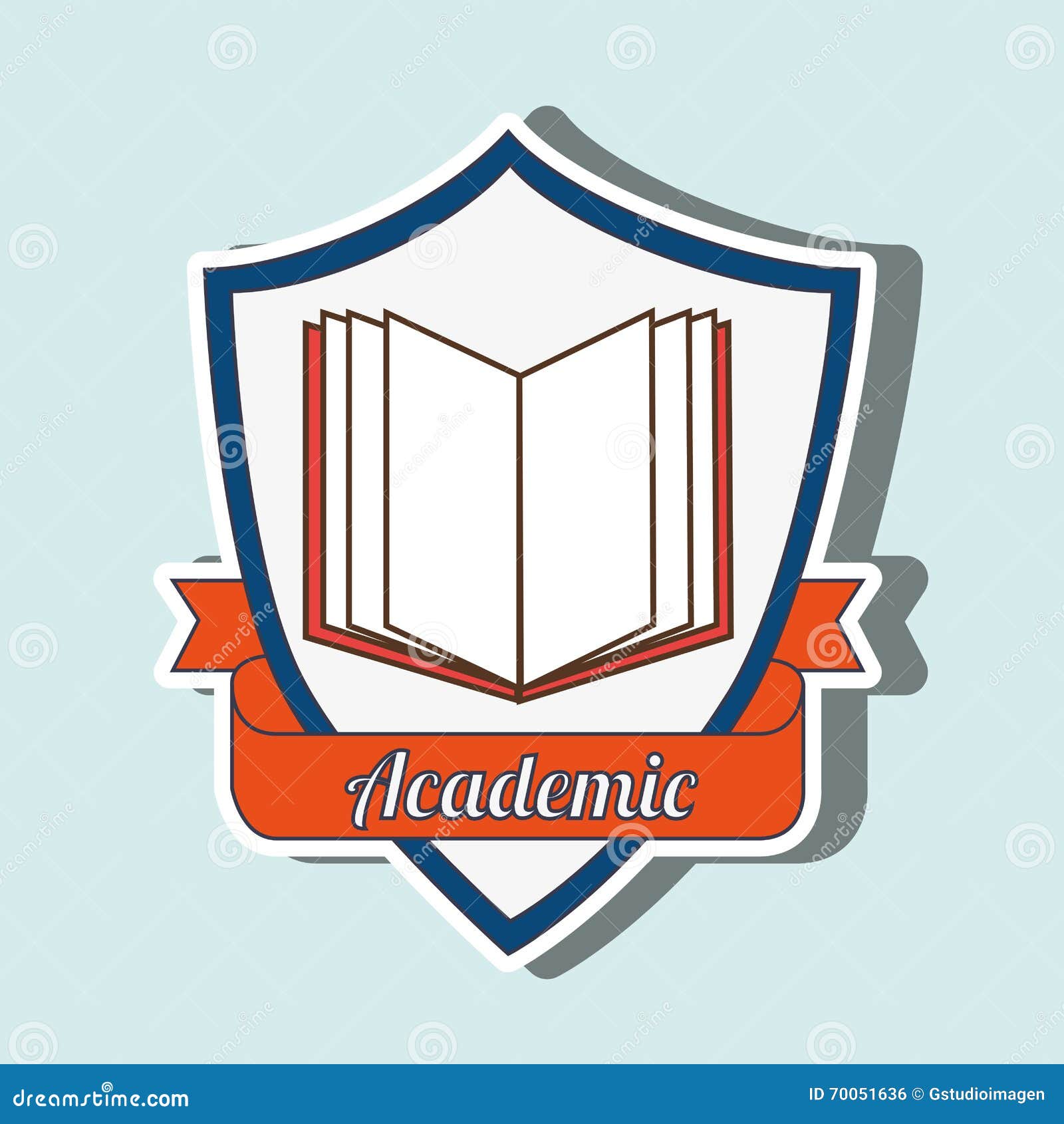 Academic emblem design stock illustration. Illustration of learning ...