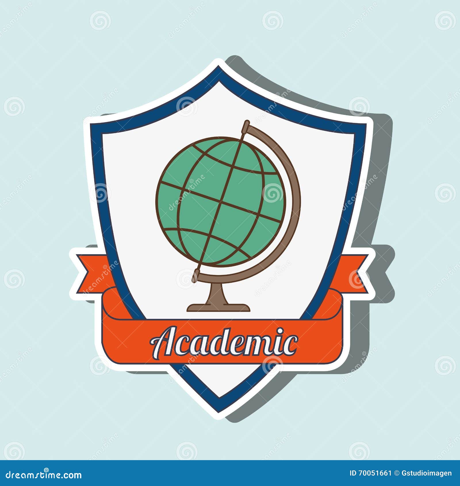 Academic emblem design stock illustration. Illustration of template ...