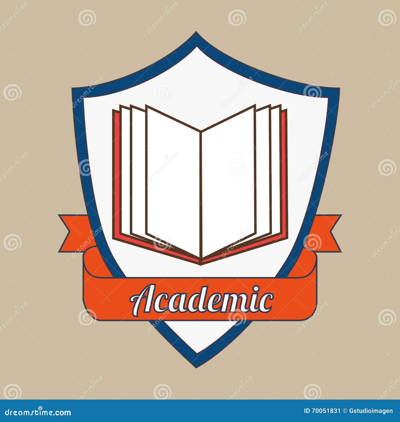 Academic emblem design stock illustration. Illustration of education ...