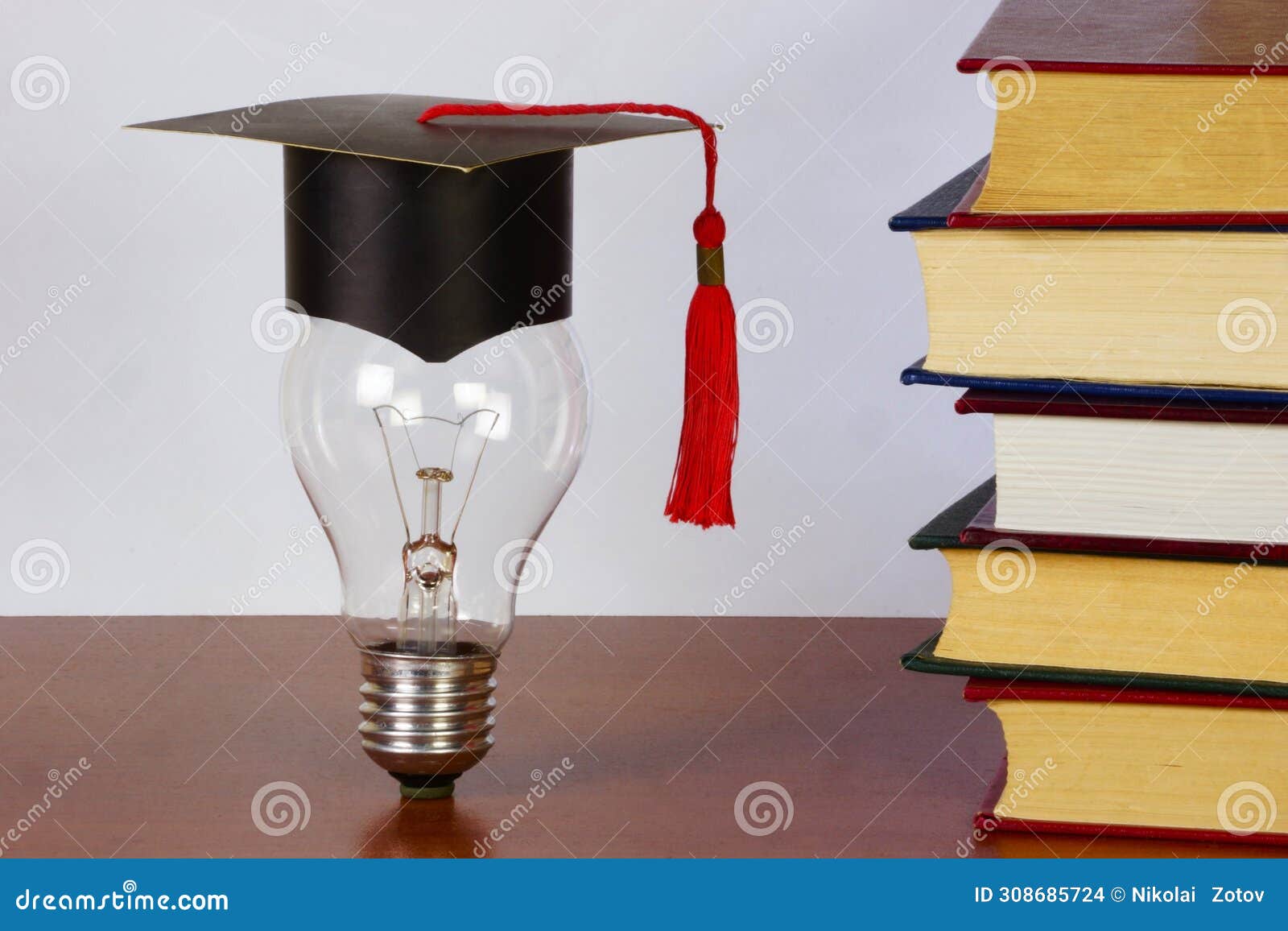 Academic Hat on a Light Bulb. Stock Photo - Image of coaching, meaning ...