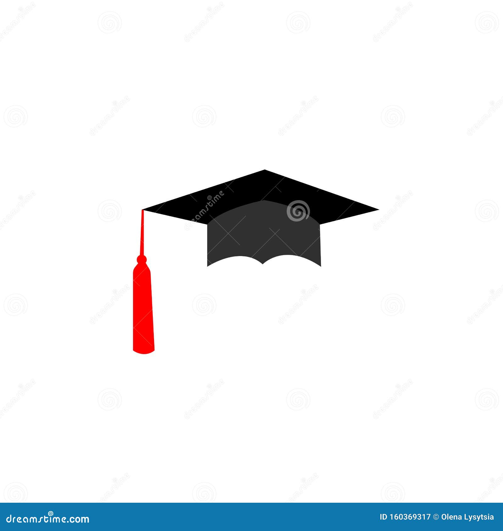 Academic Hat Vector Illustration. Stock Vector - Illustration of ...