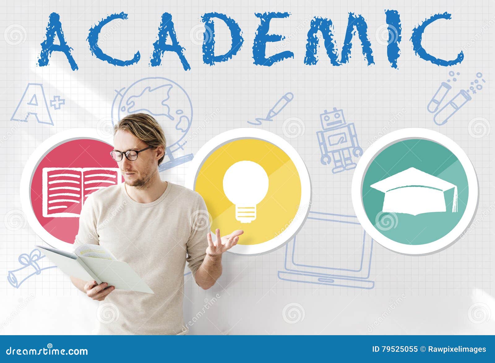 Academic Knowledge Literacy Wisdom Education Concept Stock Image ...