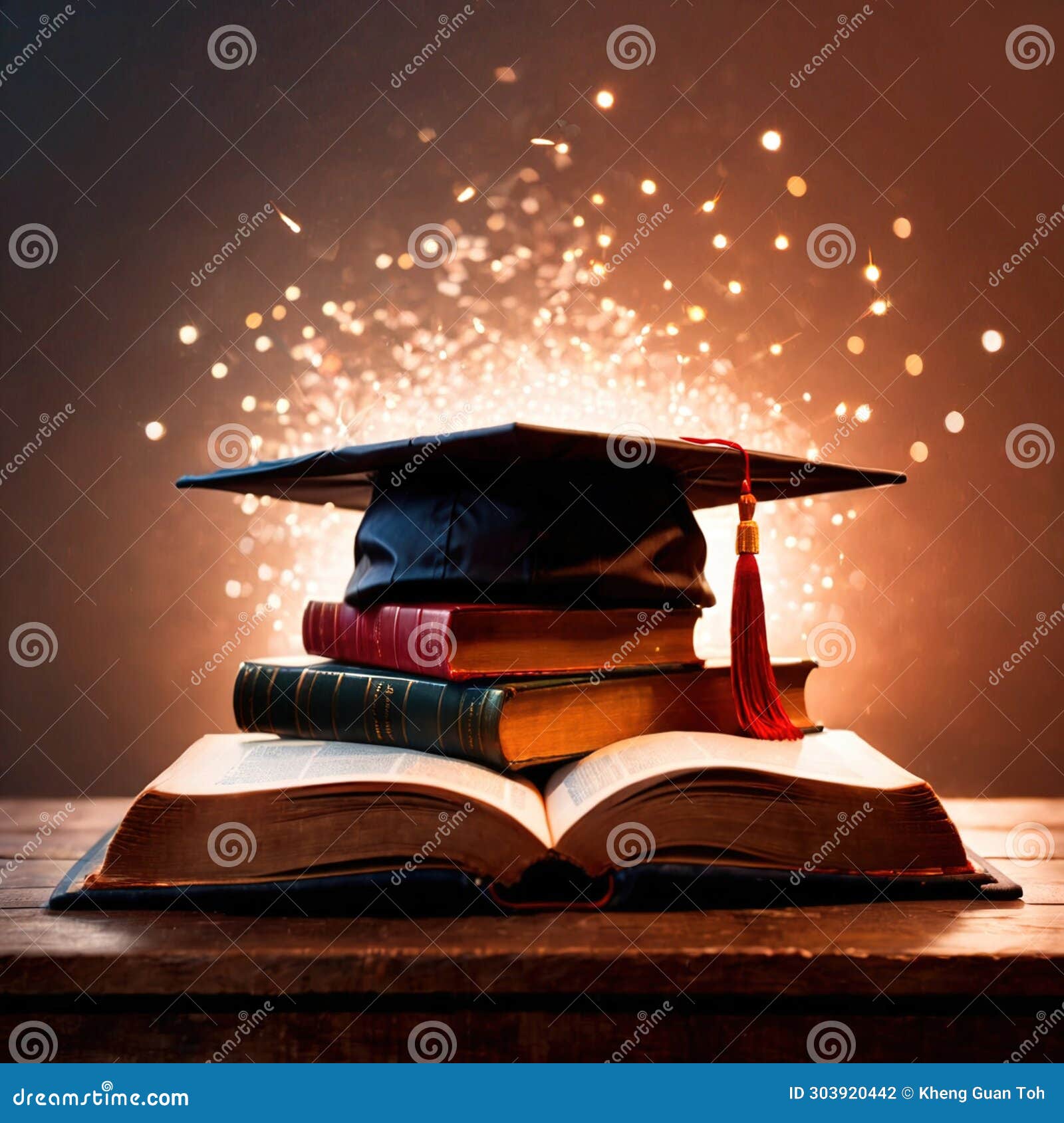 Academic Learning Concept Digital Collage Illustration with Graduate ...