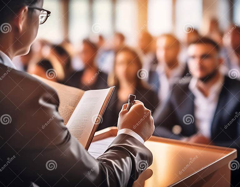Academic Lecture and Presentation Stock Illustration - Illustration of ...