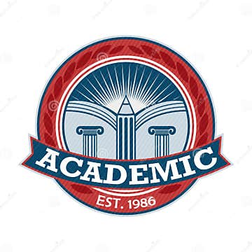 Academic logo design stock vector. Illustration of institution - 182812221