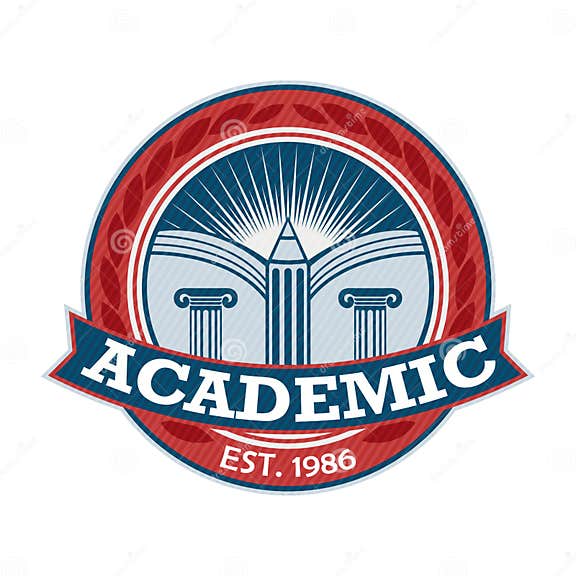 Academic logo design stock vector. Illustration of institution - 182812221