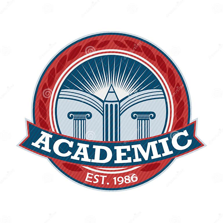 Academic logo design stock vector. Illustration of institution - 182812221