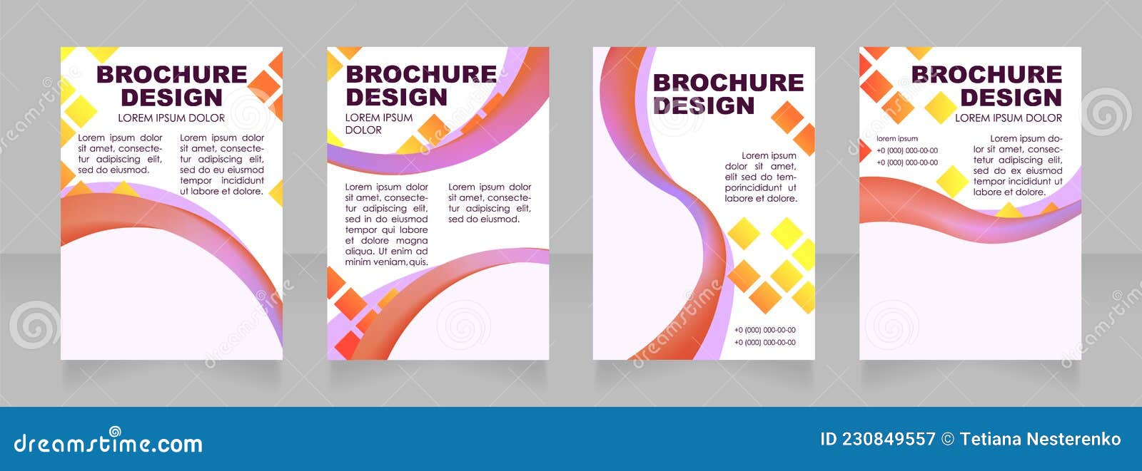 Academic Program Promotion Blank Brochure Layout Design. Attract ...