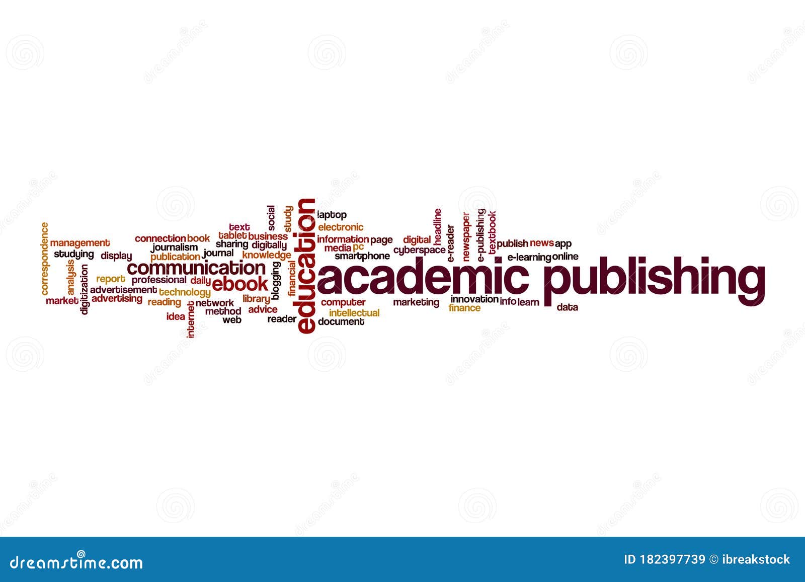 Academic Publishing Word Cloud Concept Stock Illustration ...