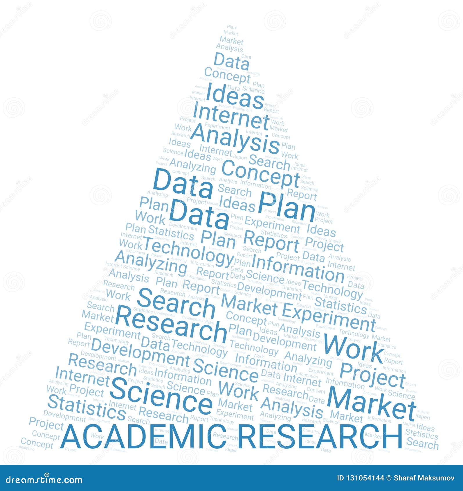 Academic Research Word Cloud. Stock Illustration - Illustration of plan ...