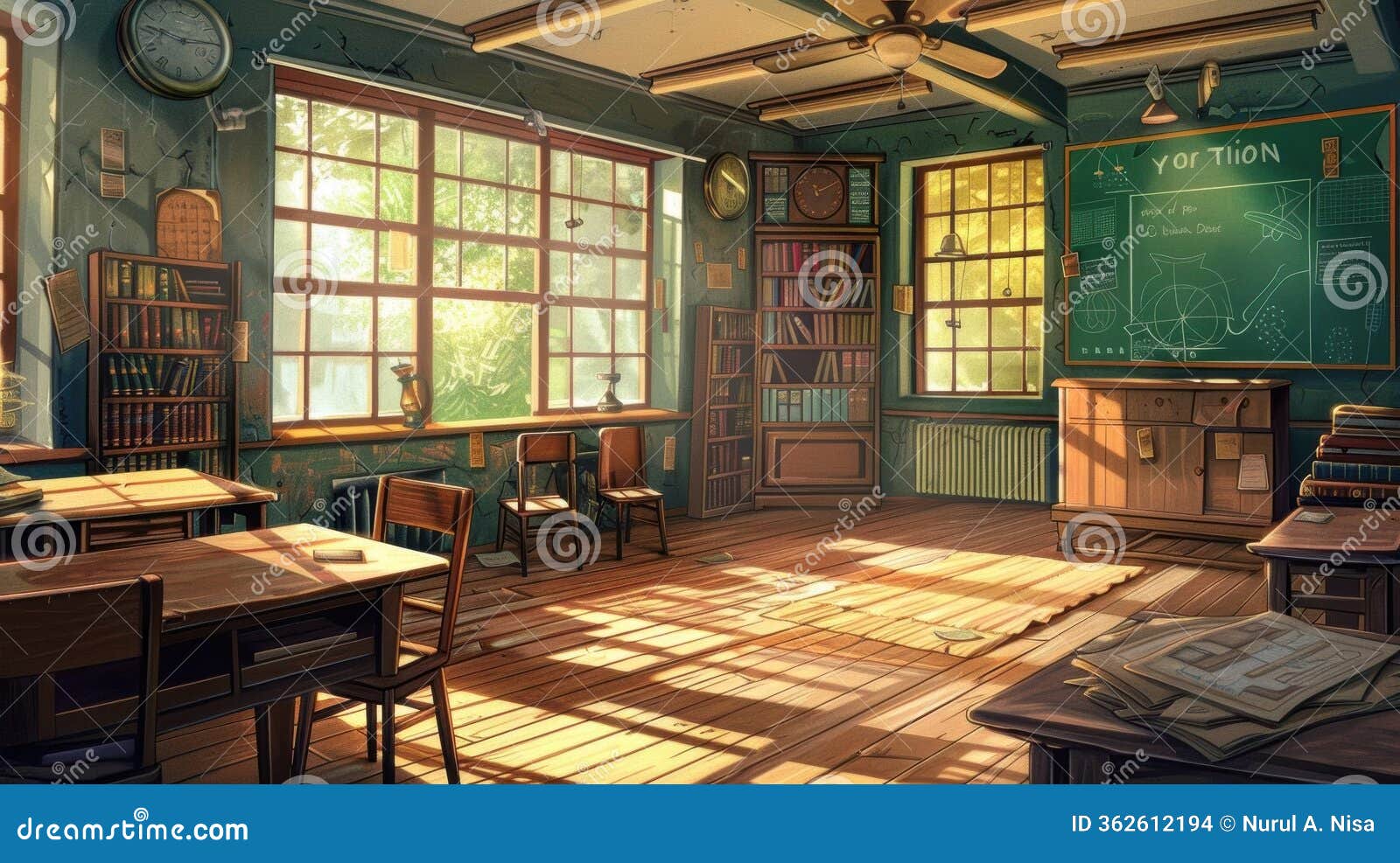Academic Setting. Classroom Learning Concept Stock Illustration ...
