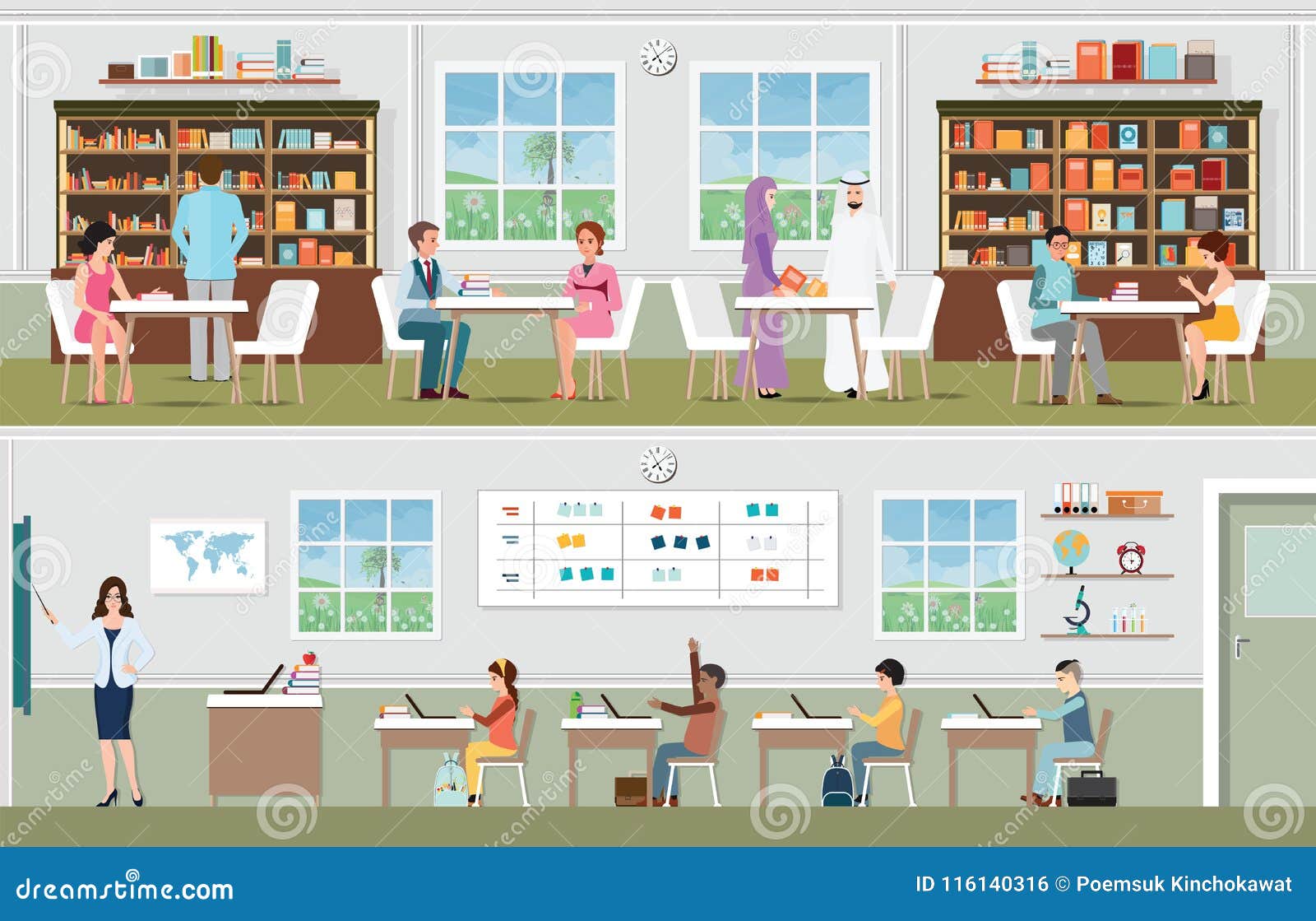 Academic Classroom Stock Illustrations – 11,532 Academic Classroom ...