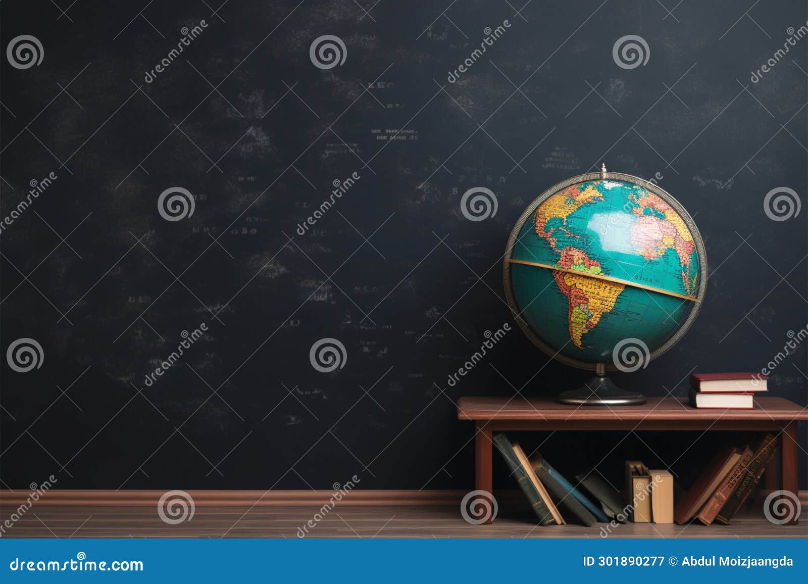 Academic Universe World Globe Symbol Against a Classic Chalkboard ...
