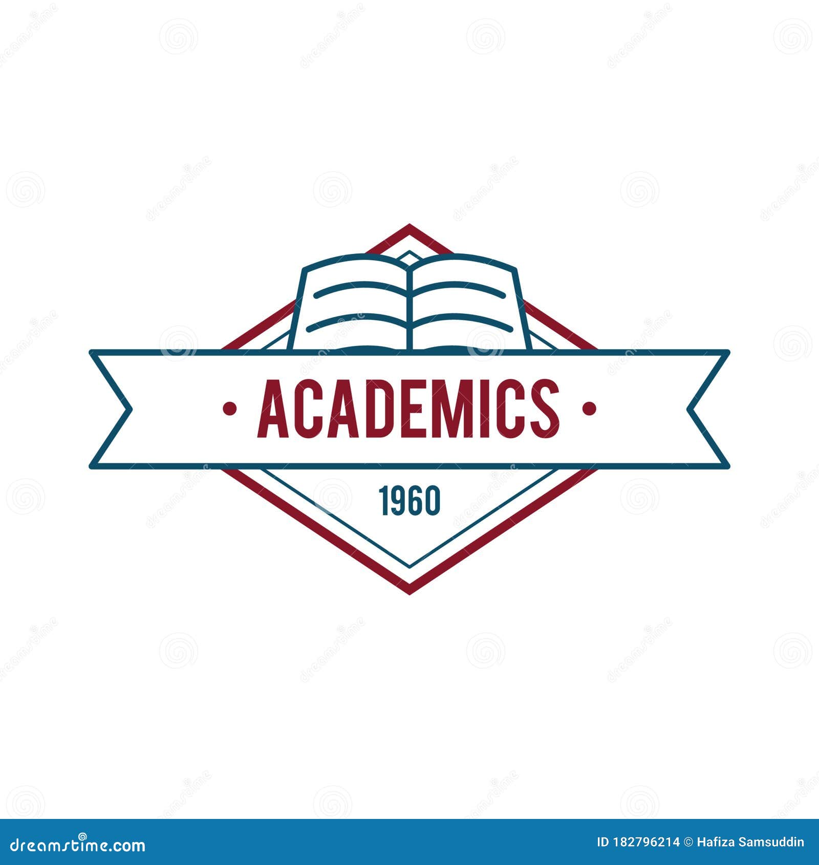Academics badge design stock vector. Illustration of student - 182796214