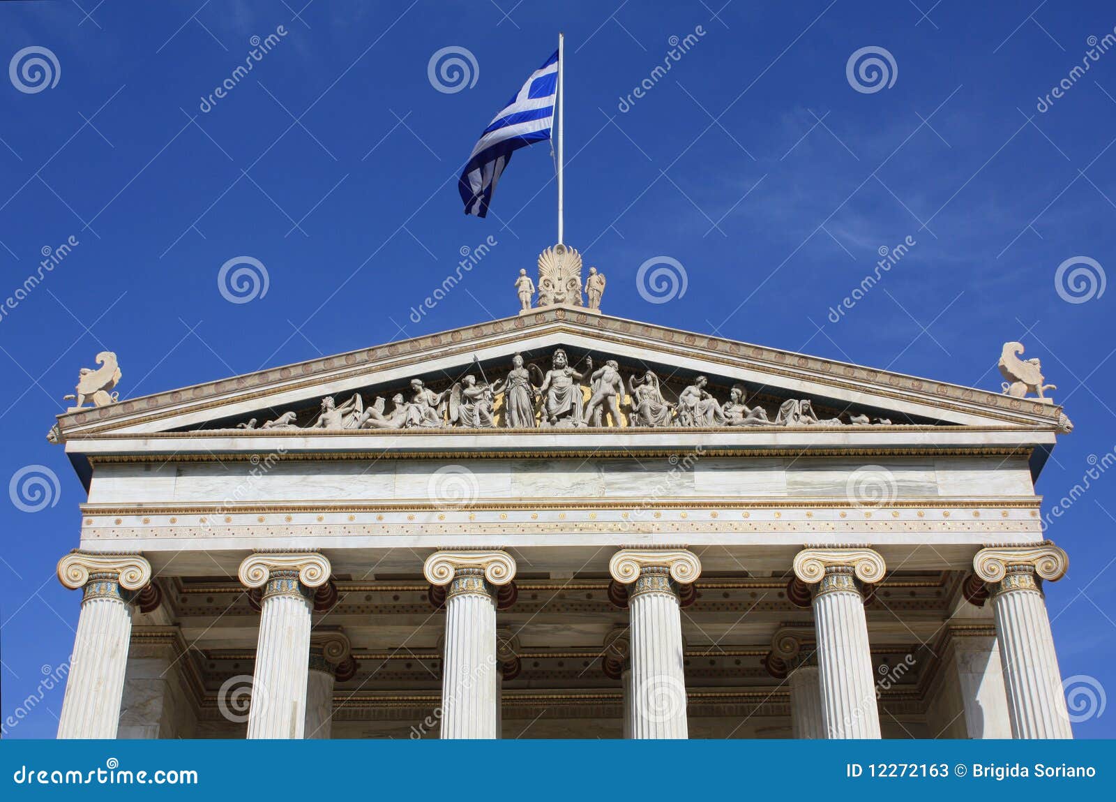 Academy of Athens, Greece stock image. Image of neoclassical - 12272163