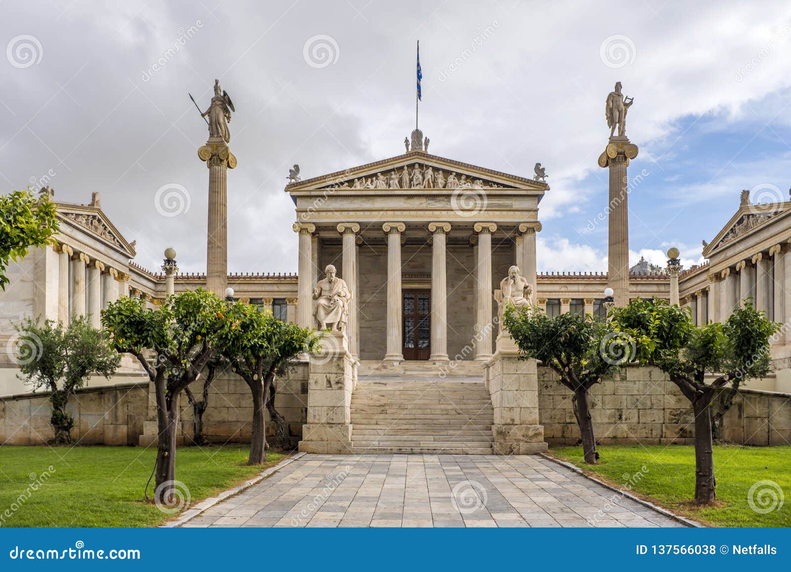 Academy of Athens Greece stock photo. Image of greek - 137566038