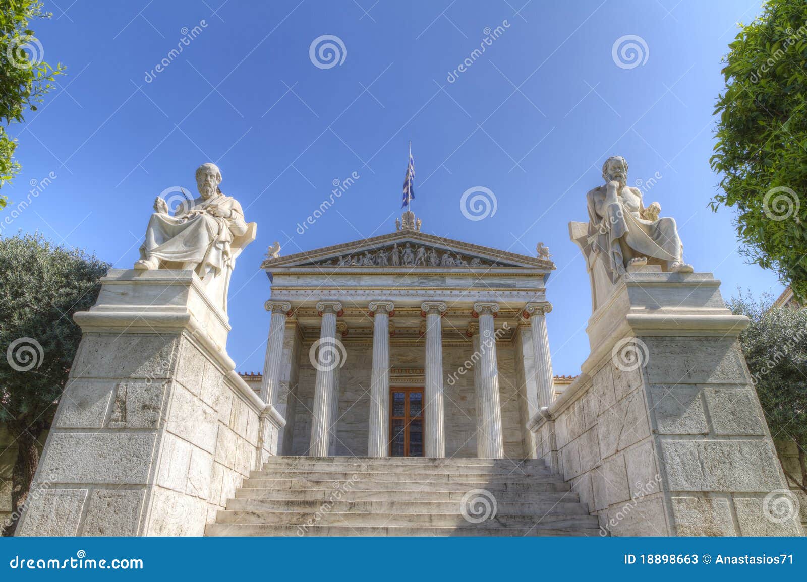 Academy of Athens ,Greece stock image. Image of classical - 18898663