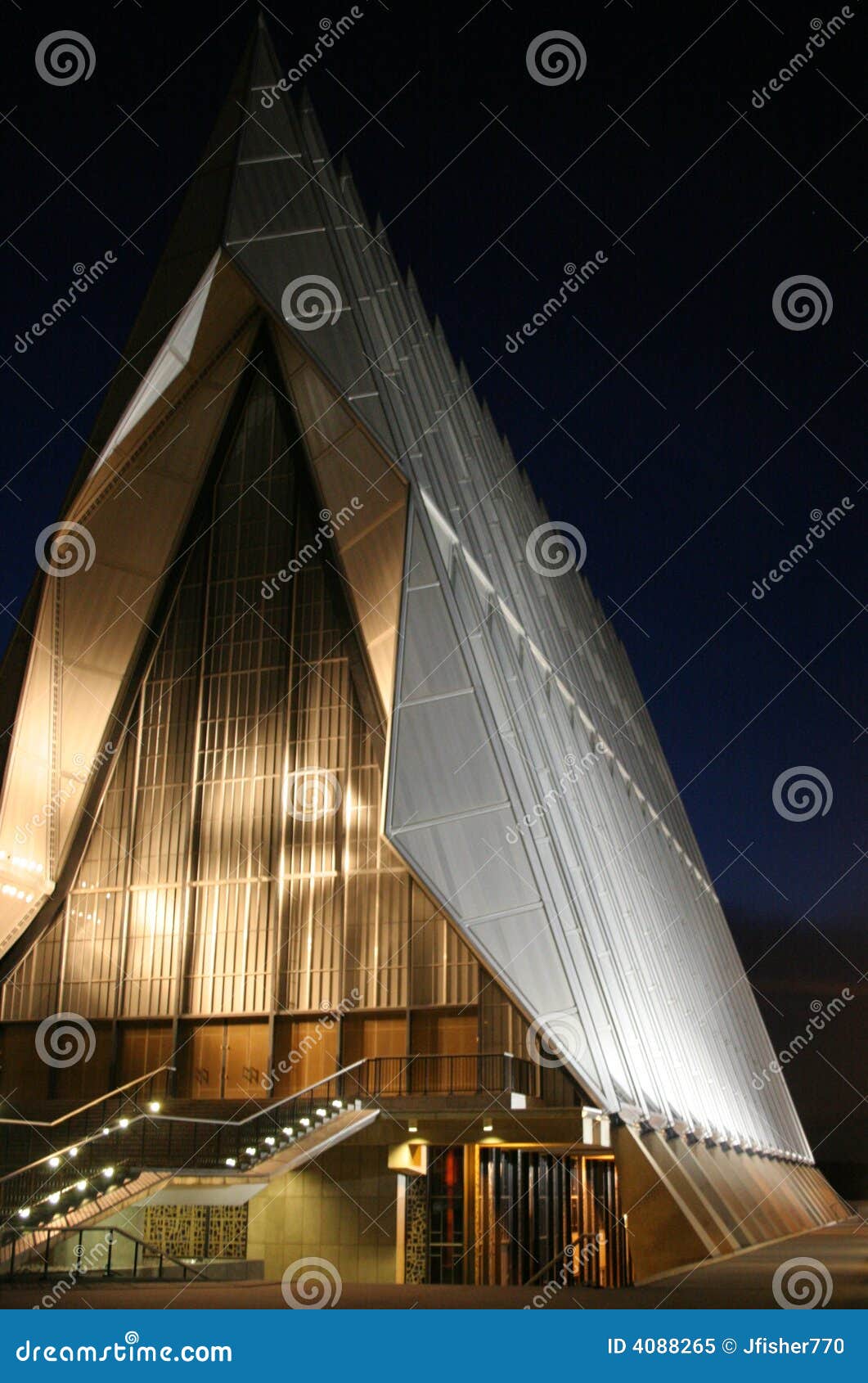 Academy Chapel at Night stock image. Image of night, architecture - 4088265