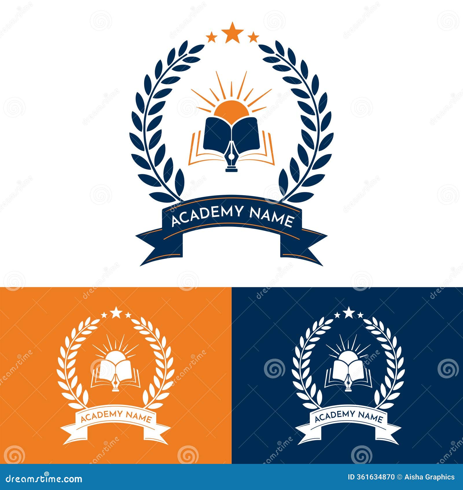 Academy Education Creative Logo Design Stock Illustration ...