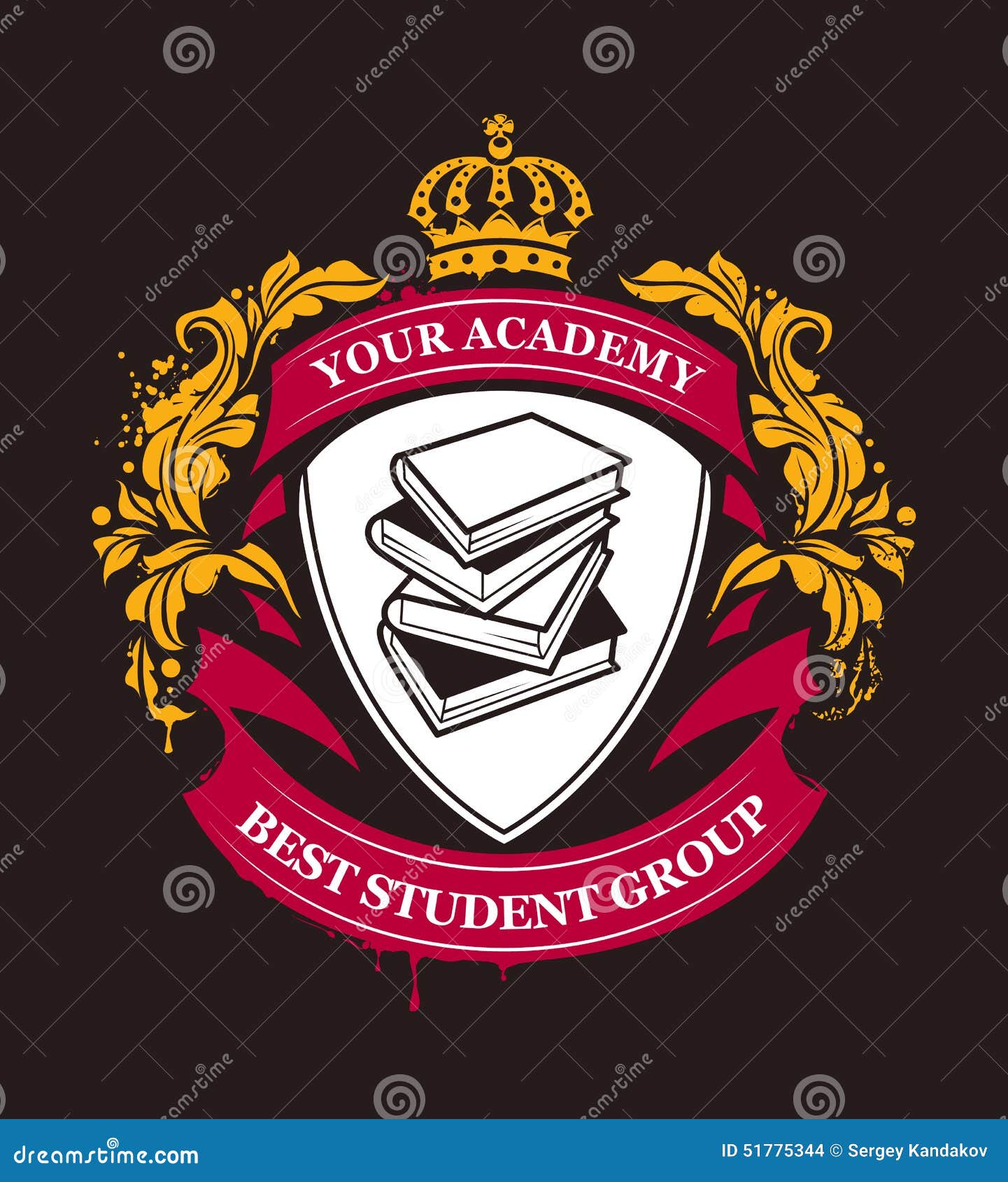 College Emblem. School Or University Identity Symbols Badges And Logo ...
