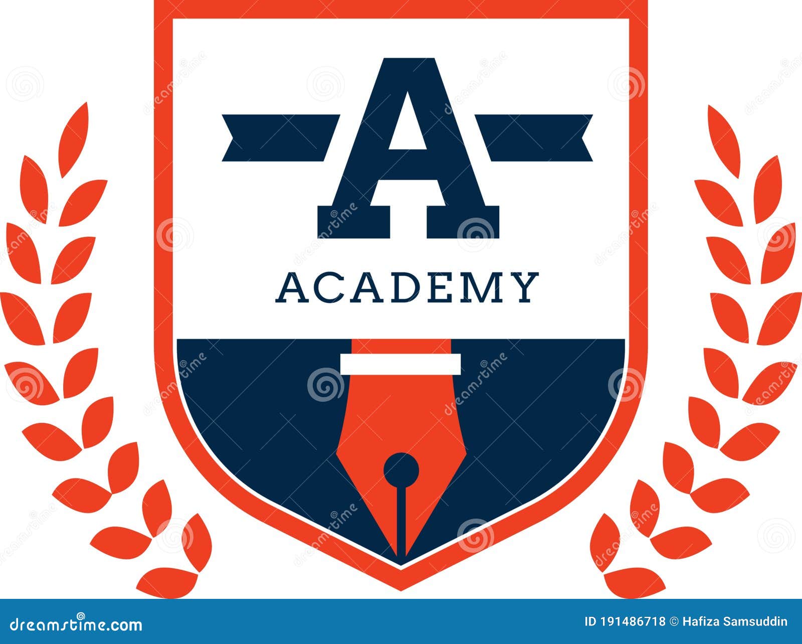 Academy Logo Element. Vector Illustration Decorative Design Stock ...