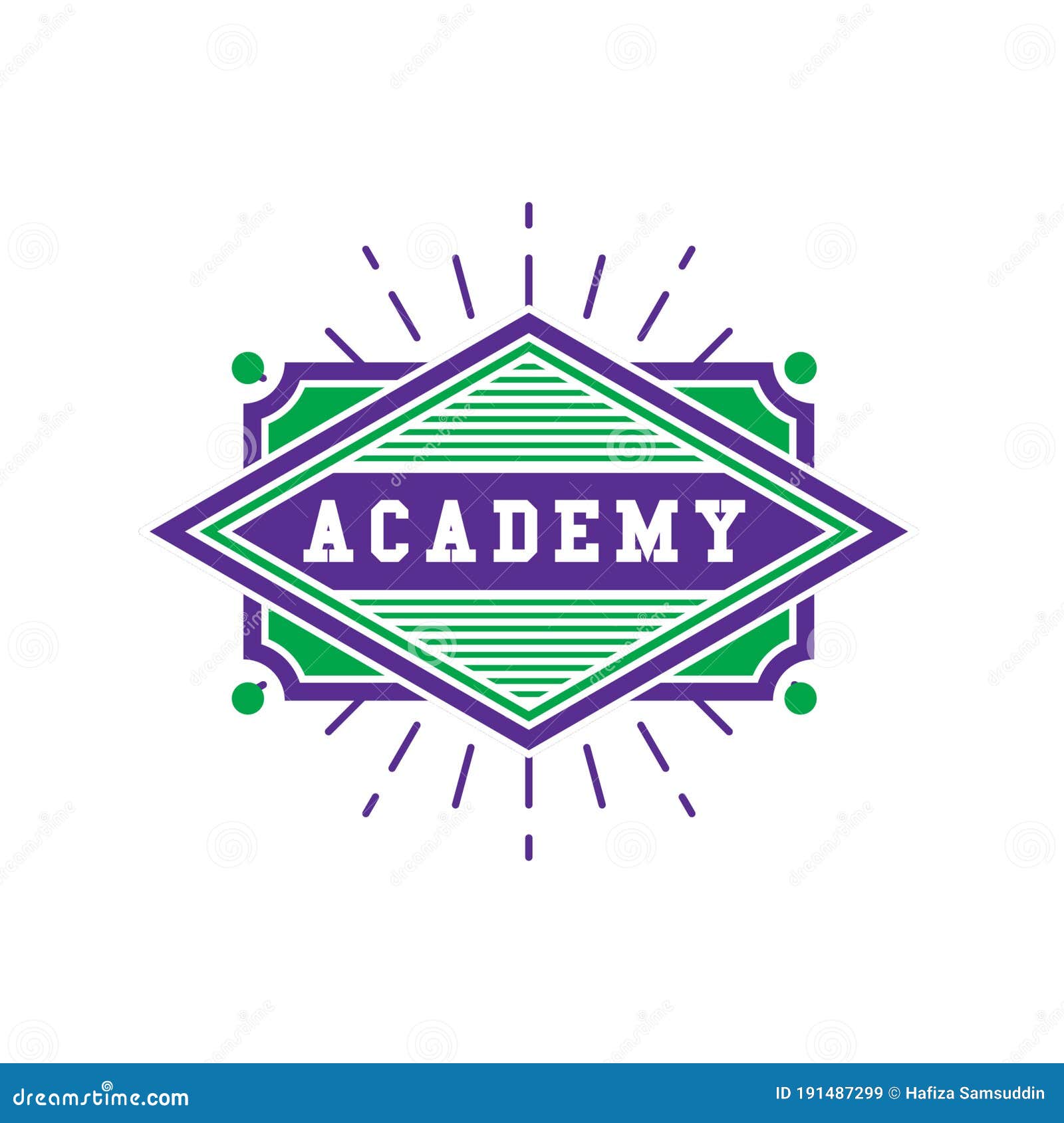 Academy Logo Element. Vector Illustration Decorative Design Stock ...