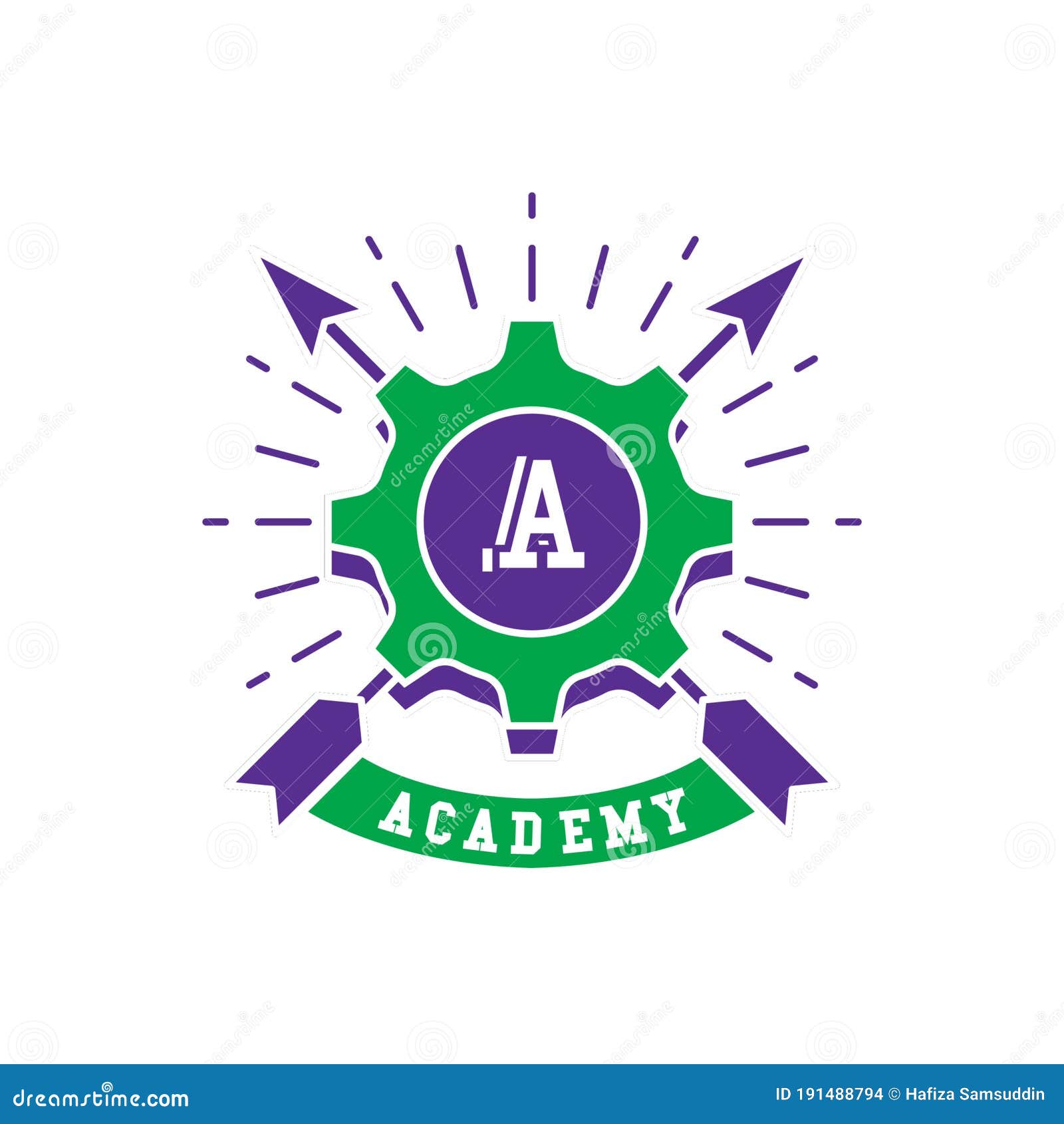Academy Logo Element. Vector Illustration Decorative Design Stock ...