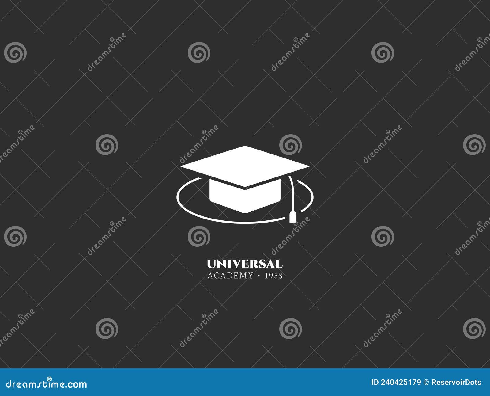 Academy School Vector Black Background Icon Stock Vector - Illustration ...