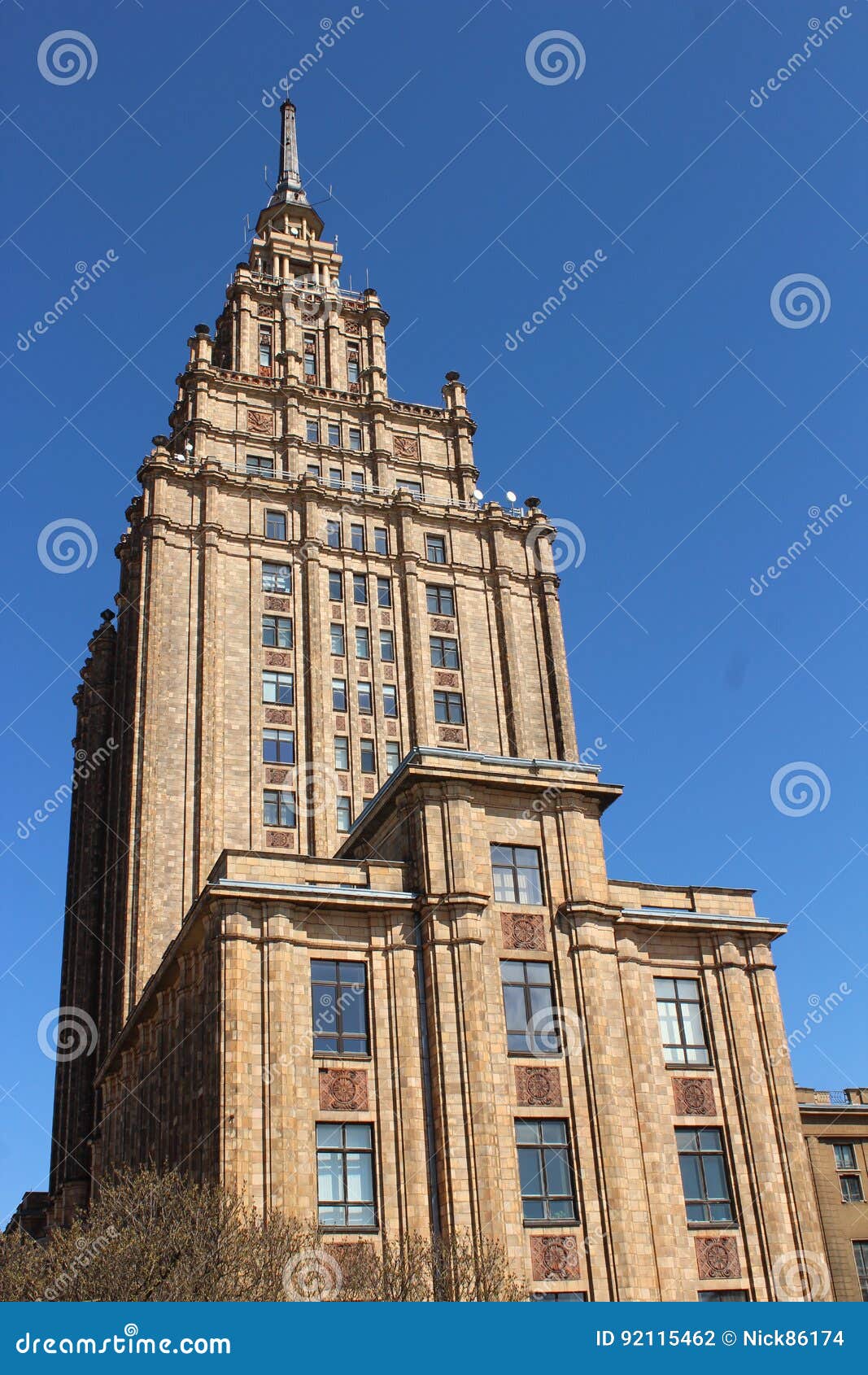 Academy of Sciences Building, Riga, Latvia Stock Photo - Image of ...