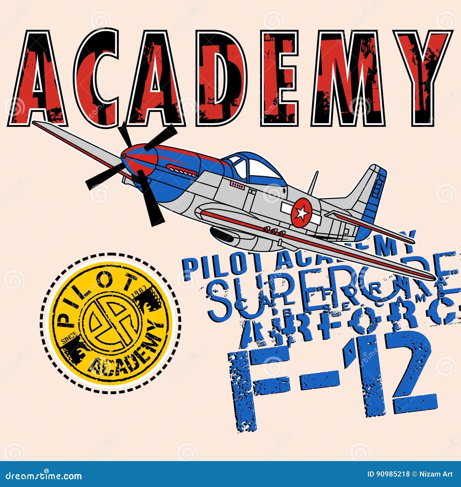 Academy stock vector. Illustration of army, cartoon, vector - 90985218