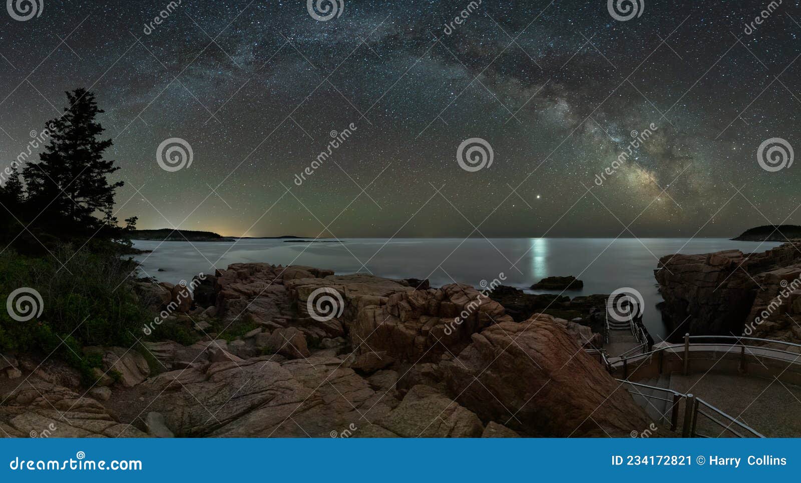 Acadia National Park in Maine Stock Image - Image of fall, aurora ...