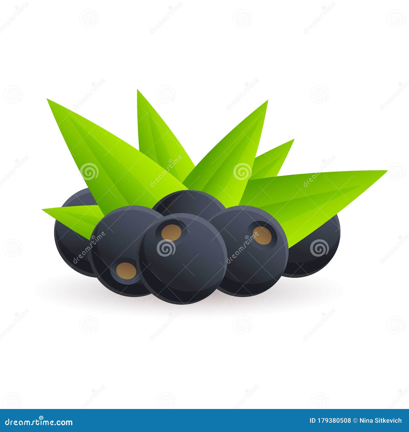 Acai Berry Icon, Cartoon Style Stock Vector - Illustration of hand ...