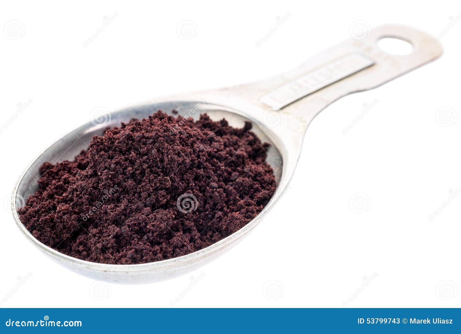 Acai Berry Powder on Tablespoon Stock Image - Image of snack, path ...