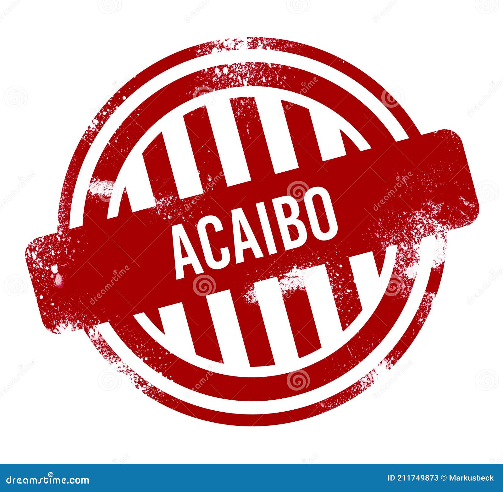 Acaibo - Red Grunge Button, Stamp Stock Illustration - Illustration of ...