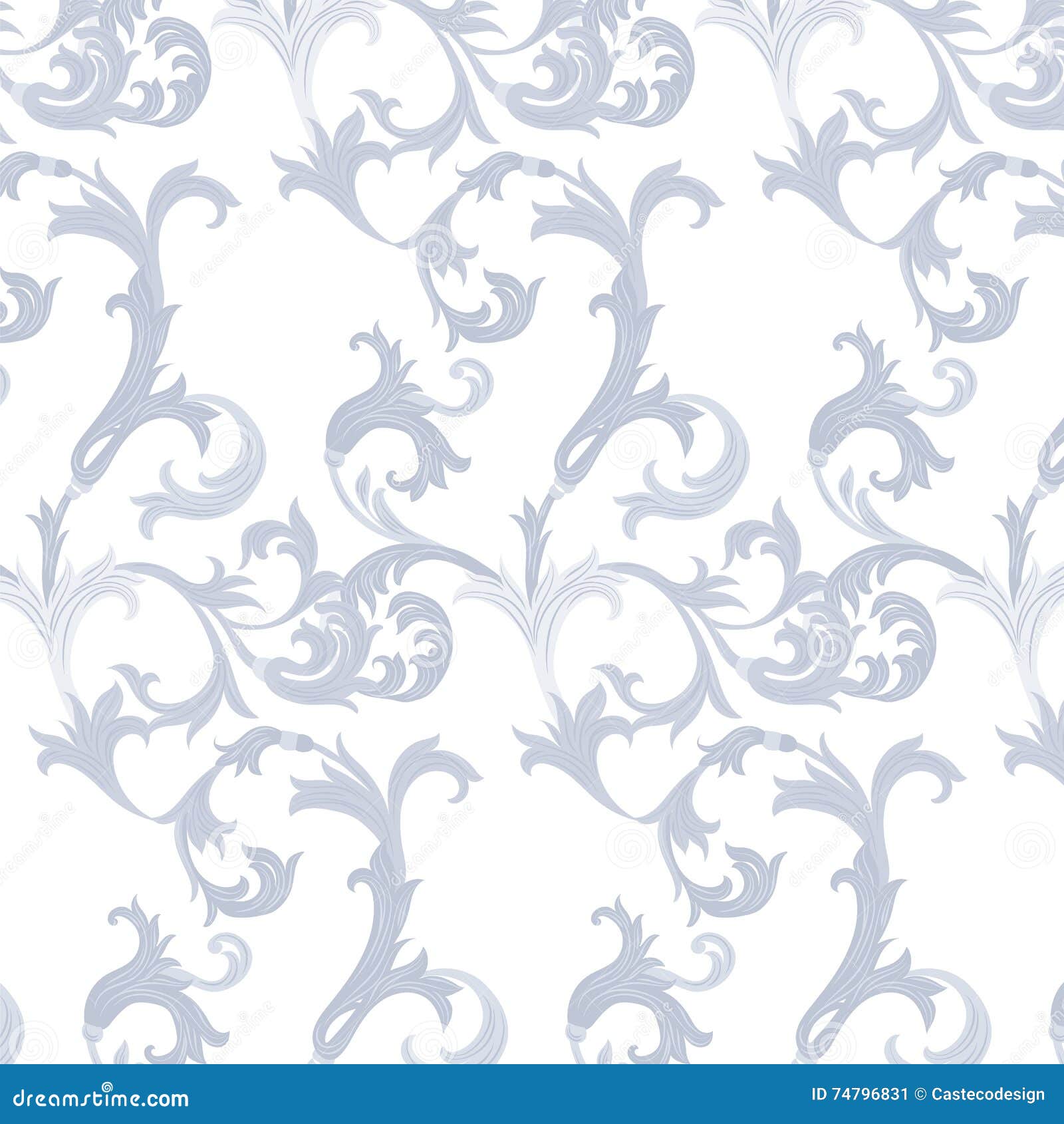 Acanthus Leaf Ornament Pattern Stock Vector - Illustration of fashion ...