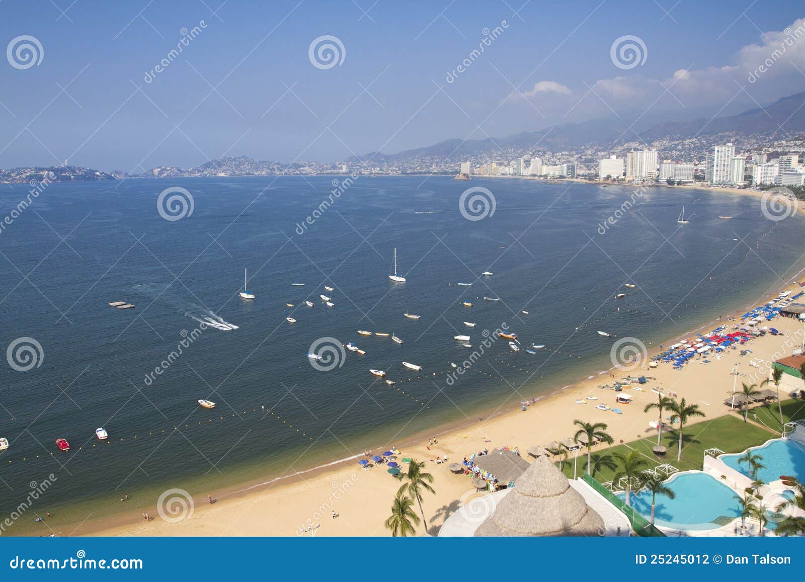 Acapulco bay Mexico stock photo. Image of famous, inclusive - 25245012