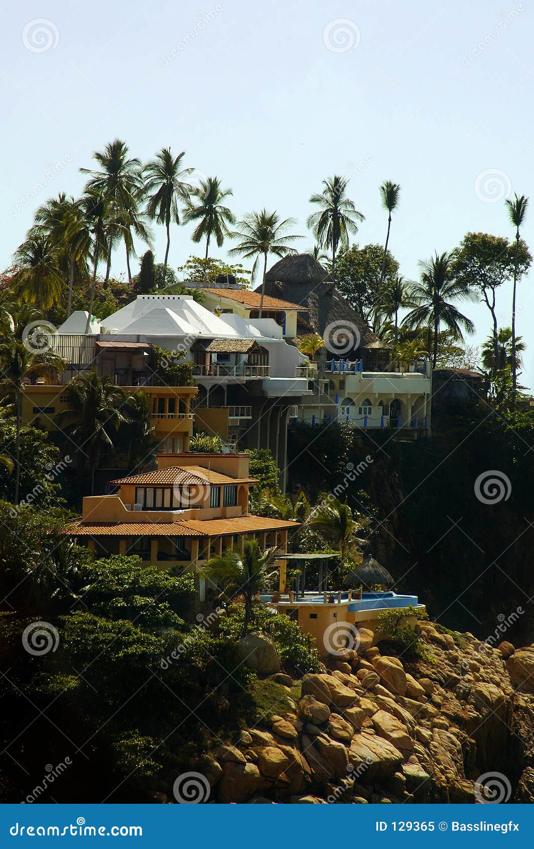 Acapulco Cliffside Houses Royalty-Free Stock Photography ...