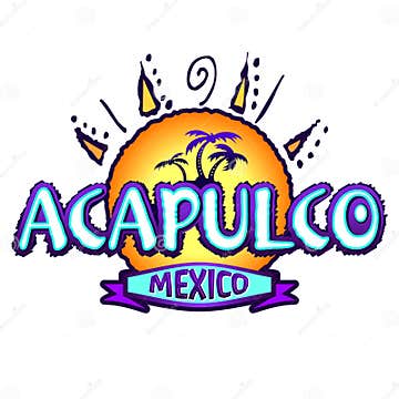 Acapulco Mexico - Icon, Emblem Design Stock Vector - Illustration of ...
