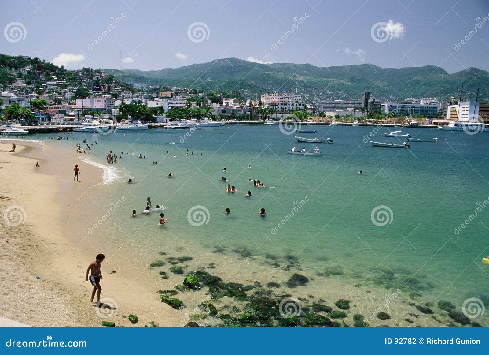 Acapulco Public Beach editorial photography. Image of swimming - 92782