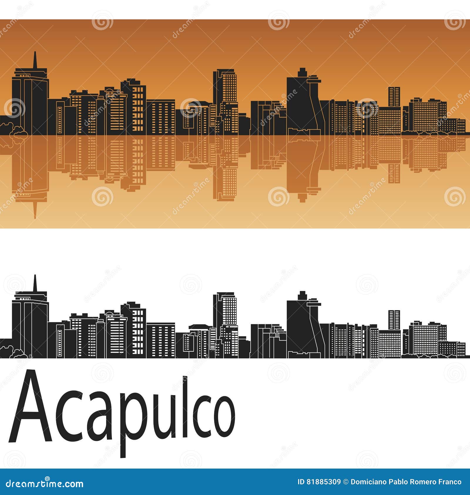 Acapulco skyline stock vector. Illustration of skyscraper - 81885309