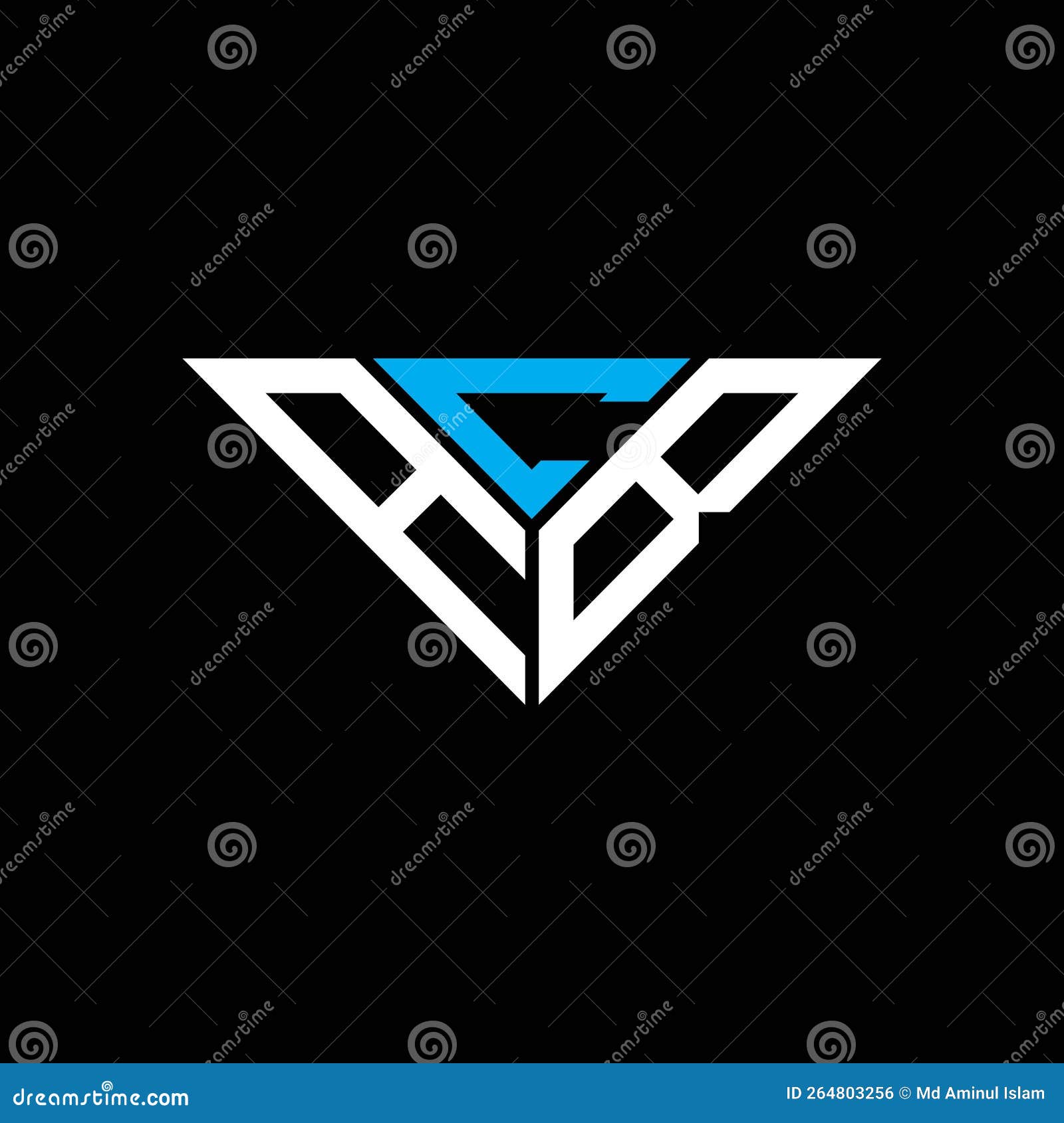 ACB Letter Logo Creative Design with Vector Graphic, Stock Vector ...