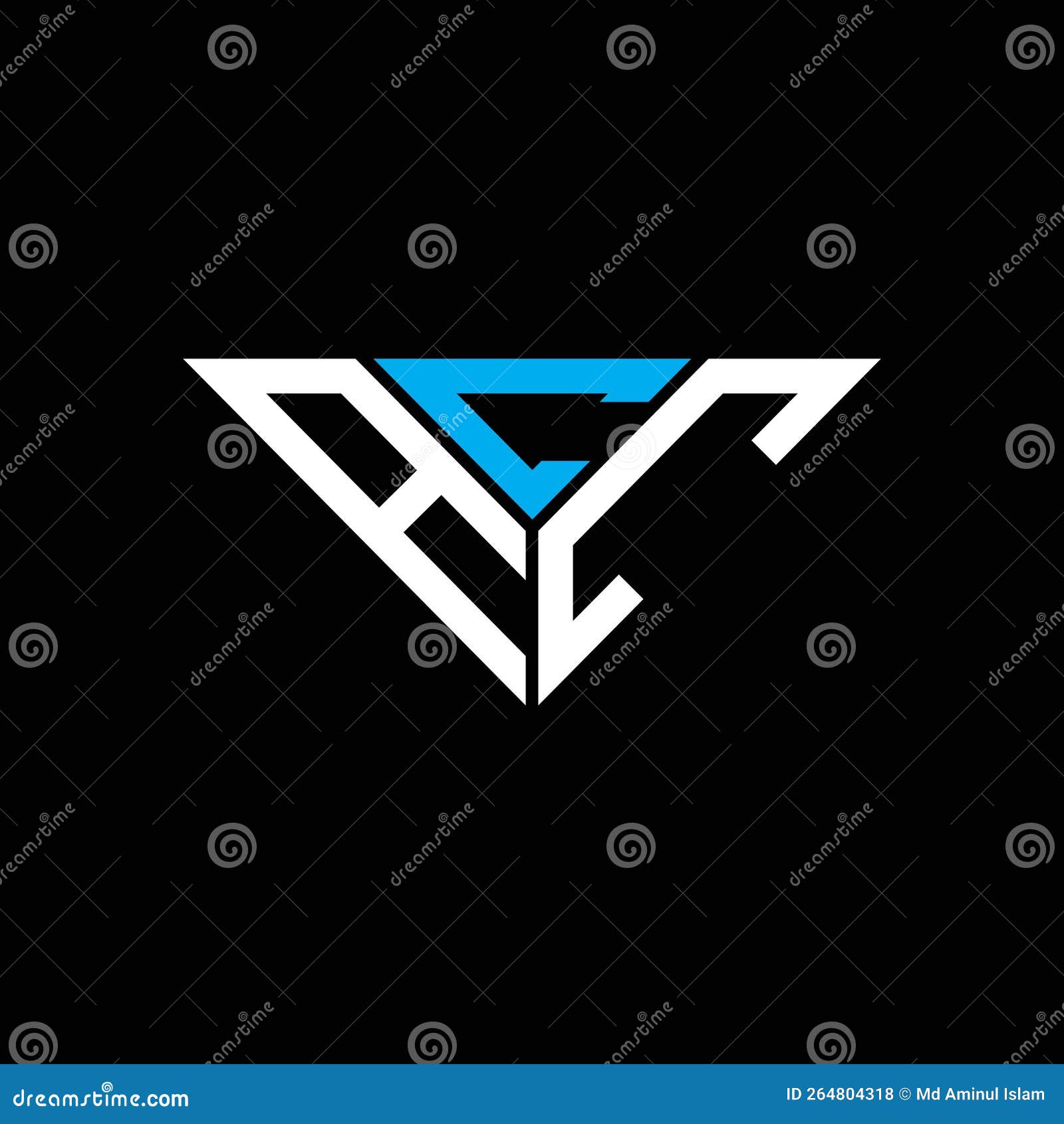 ACC Letter Logo Creative Design with Vector Graphic Stock Illustration ...