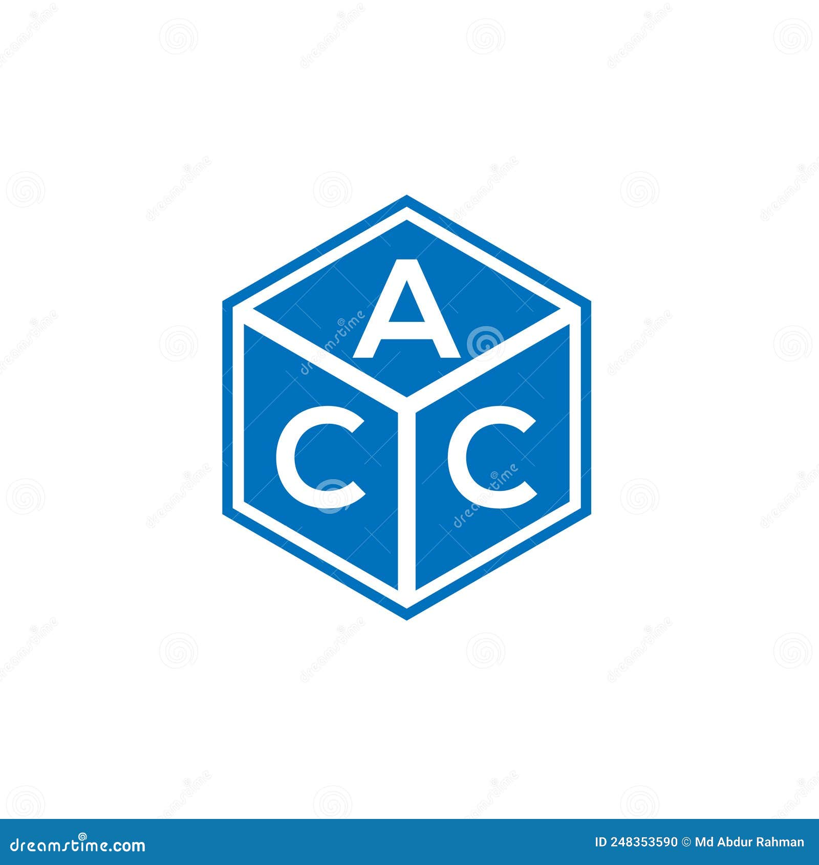 ACC Letter Logo Design On Black Background. ACC Creative Initials ...