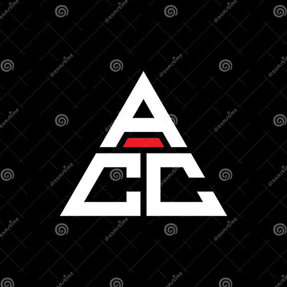 ACC Triangle Letter Logo Design with Triangle Shape. ACC Triangle Logo ...