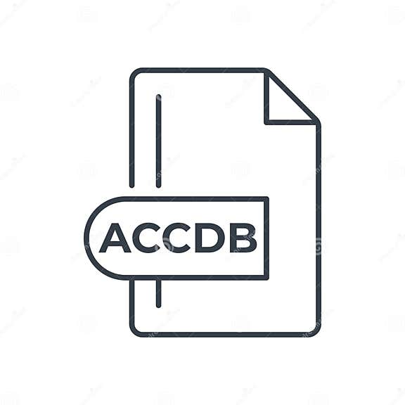 ACCDB File Format Icon. ACCDB Extension Line Icon Stock Vector ...