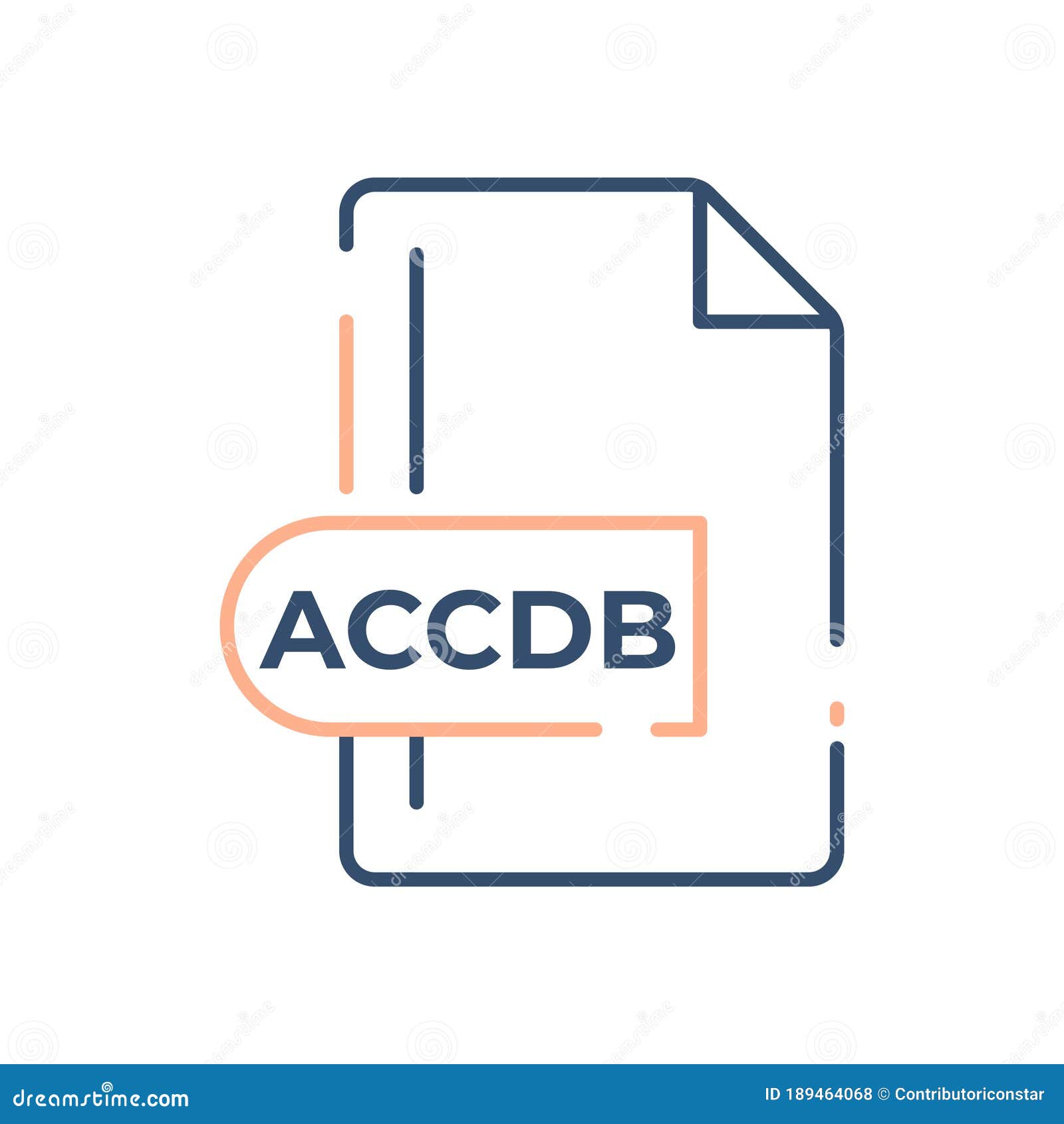 ACCDB File Format Icon. ACCDB Extension Line Icon Stock Vector ...