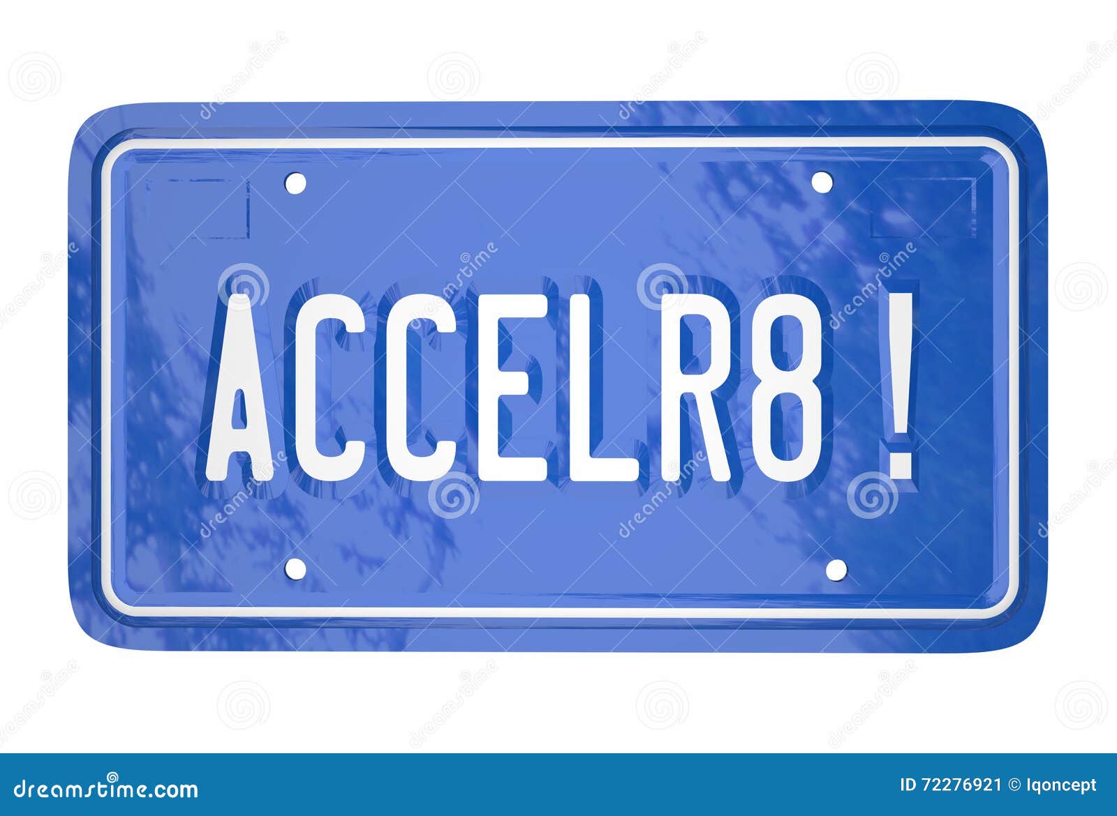 Accelerate Drive Fast Speed Racing Car License Plate Stock Illustration ...