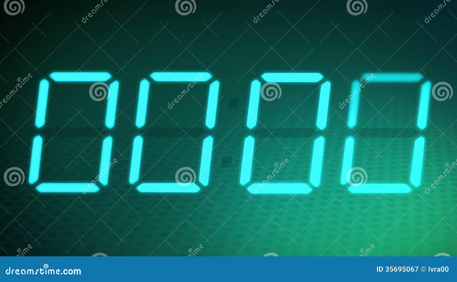 Accelerated Digital Clock + Alpha Matte. Stock Video Footage - Video of ...